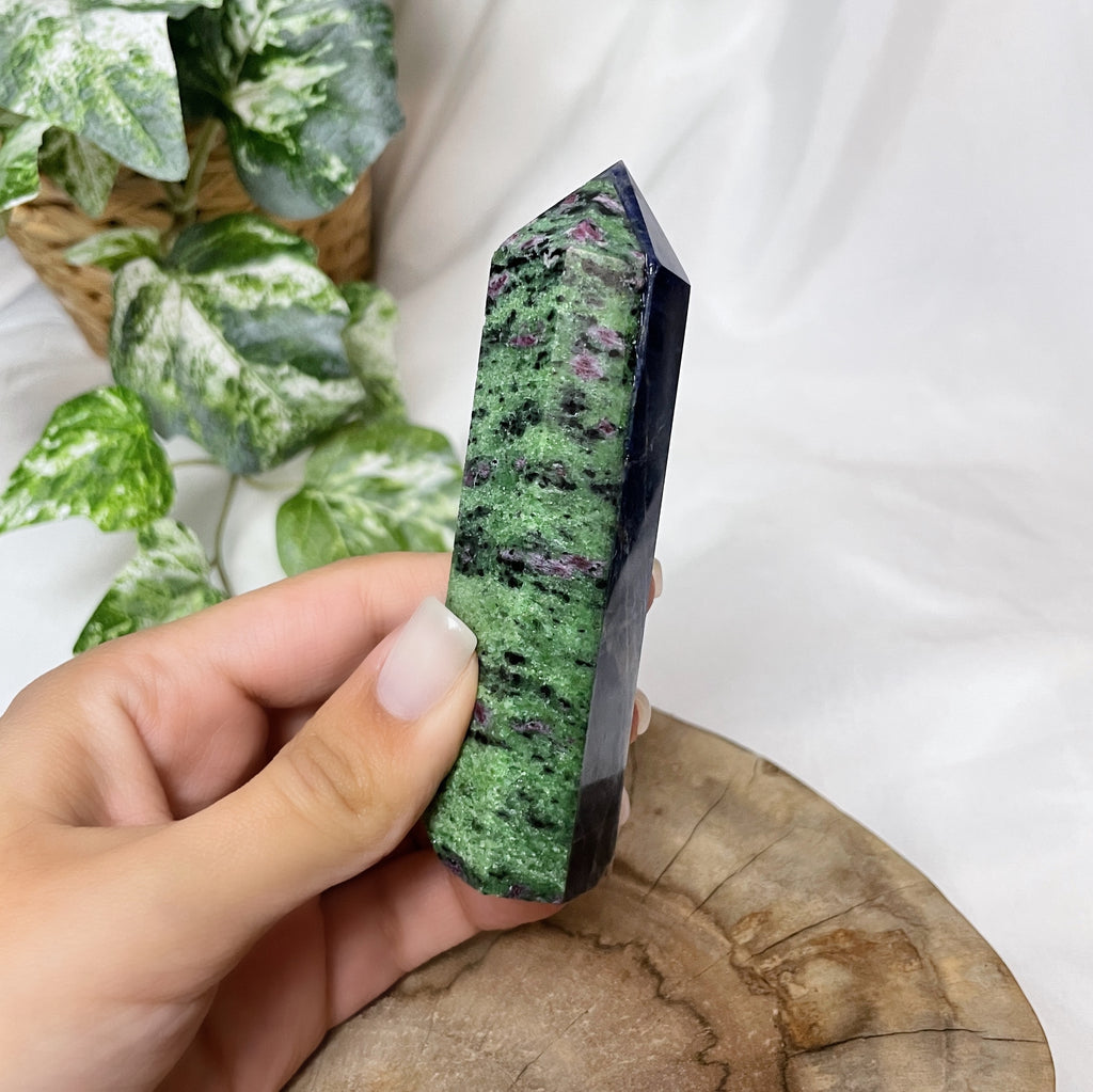 Ruby in Zoisite and Sodalite Spliced Generator – Crystals and Pearls Australia