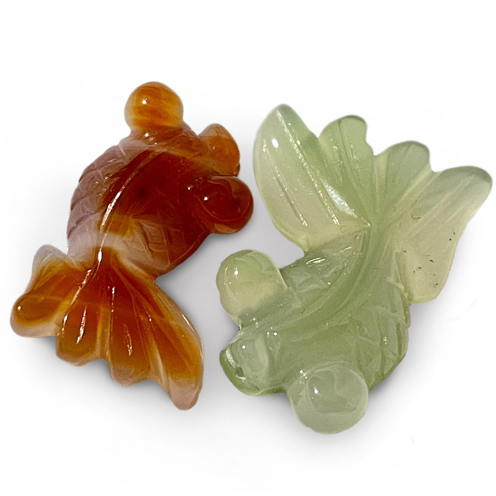 Hand Carved Goldfish – Crystals and Pearls Australia