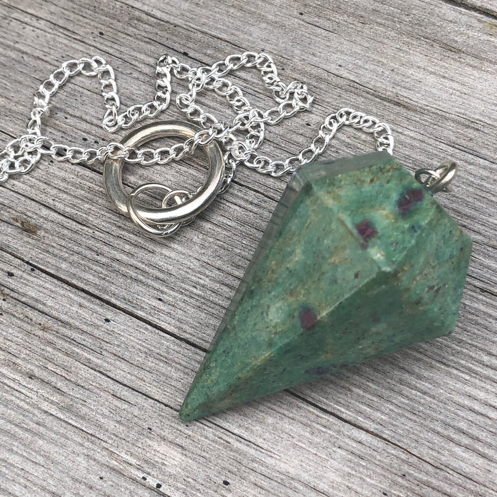 Ruby in Fuchsite Pendulum – Crystals and Pearls Australia